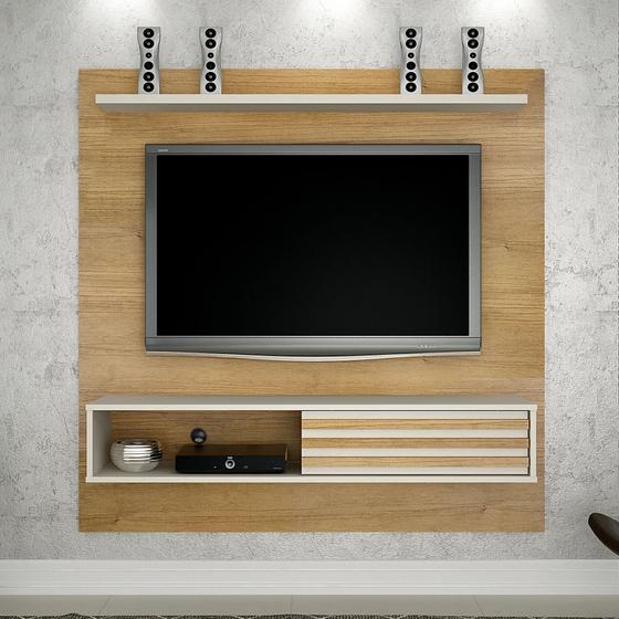 Painel para TV até 50 Polegadas 2 Prateleiras 1 Nicho Arizona ...