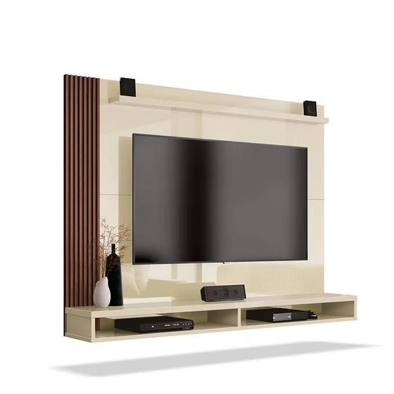Painel Para Tv Até 50 Polegadas Dijon Ripado C/ Prateleira e Nicho ...