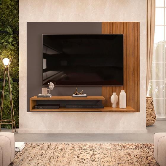 Painel para TV até 50 Polegadas Ripado com Nichos Dj Móveis Nando ...