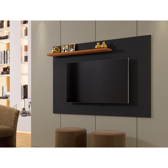 Painel para TV até 65 Polegadas 184cm Detroit Carmolar Preto/Canela ...