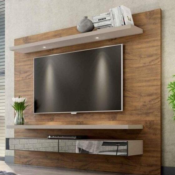 Painel para TV até 65 Polegadas com LED e Espelho Tamburato Tb108E ...