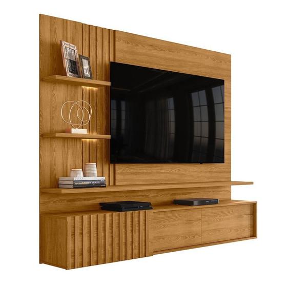 Painel para TV até 65 Polegadas LED Ripado 2 Portas Atena - Madetec - Rack - Magazine Luiza