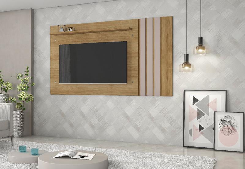 Painel para TV até 70 Polegadas Atraente JCM Móveis Noronha / Off White ...