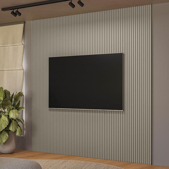 Painel para TV Até 85 Polegadas Ripado Gris Fosco 810010151 - Linea Brasil - Rack com Painel ...