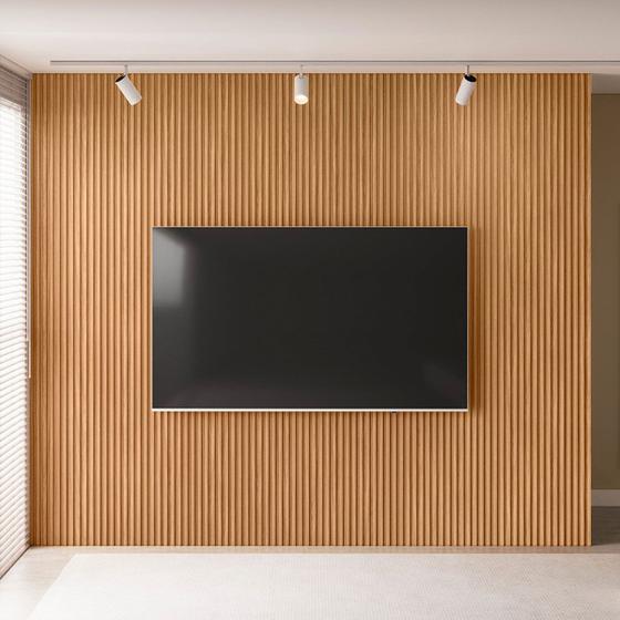 Painel para TV Até 90 Polegadas Arconte Ripado 100% Mdf Nature Fosco ...