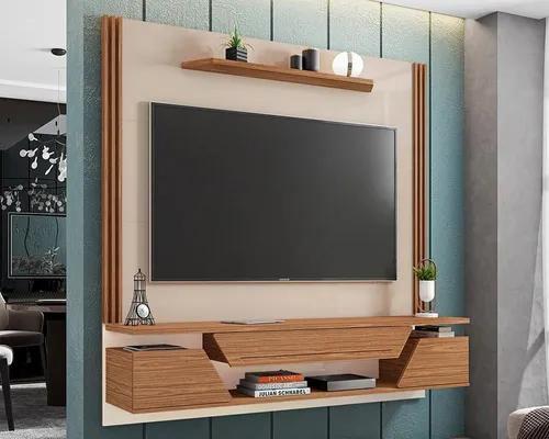 Painel para tv de até 60 polegadas valley 1,80 off white/noce - Village ...