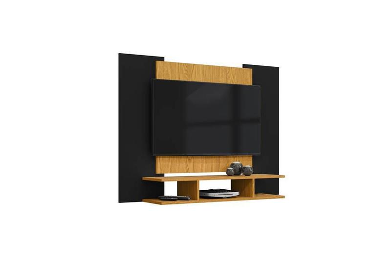 Painel Para TV EJ até 50 Polegadas - Preto/Nature - JM3 Móveis - Painel ...
