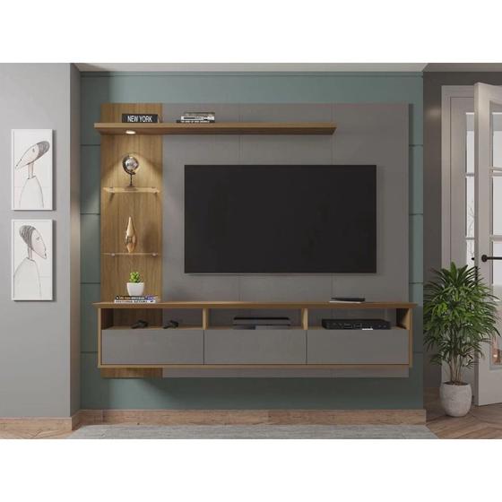 Painel para tvs de até 60 polegadas trend titanium/cinamomo - BECHARA ...