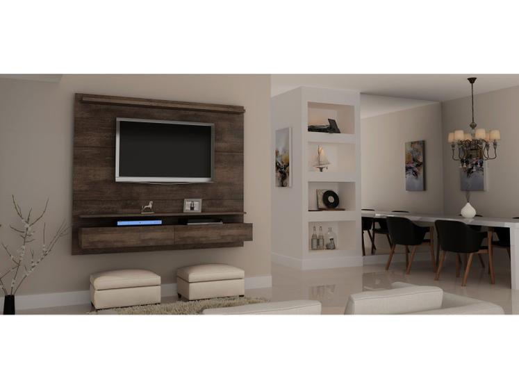 Painel pata TV até 60” Canela 2 Prateleiras - 2 Gavetas - Gelius ...