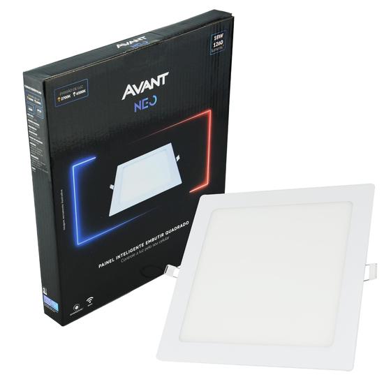 Painel Plafon Led 18w Quadrado Smart Embutir WiFi Alexa Echo Google ...