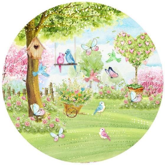 Painel Redondo 3D Sublimado Jardim Frd-650 - Felicitá - Painel de ...