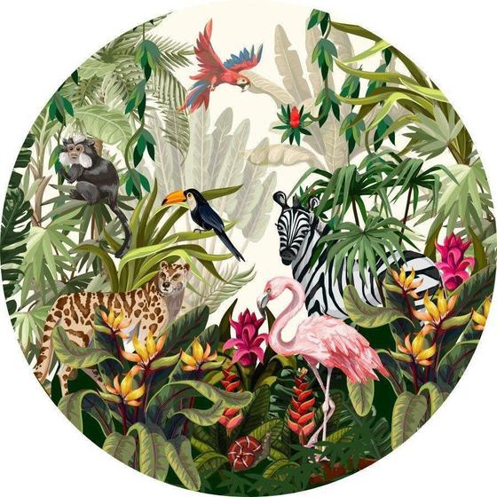 Painel Redondo 3D Sublimado Tropical Frd-4769 - Felicitá - Painel de Festas - Magazine Luiza