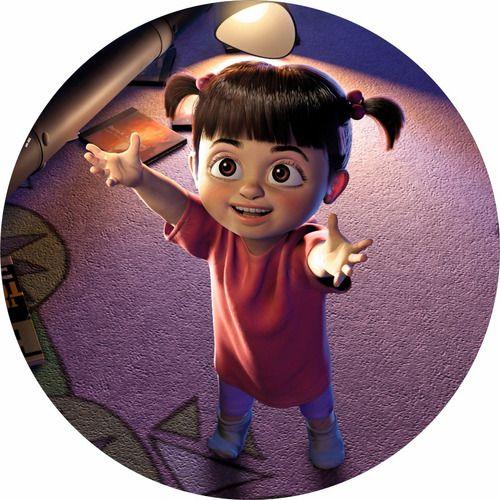 Painel Redondo Boo Monstros S.a. 3d Tecido Sublimado C/ Elástico ...