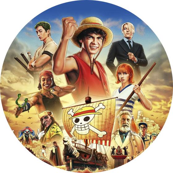 Painel Redondo One Piece SÉRIE - IMPAKTO VISUAL - Kit Decoração de ...