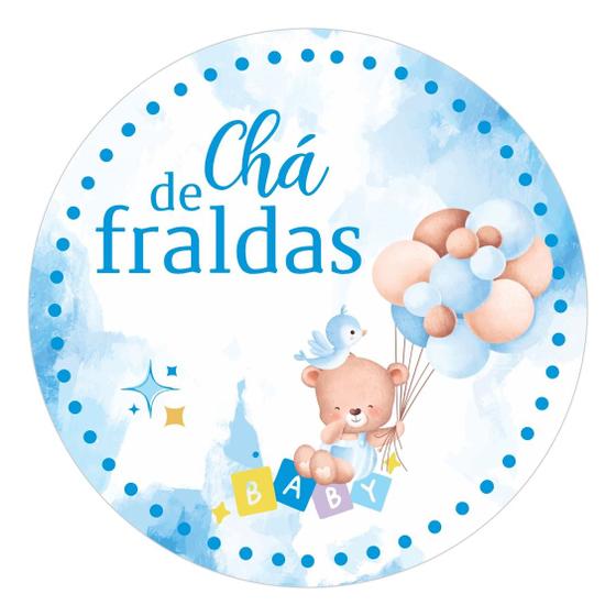 Painel Redondo Para Cha De Fralda Menino Azul - Decorando e Grudando ...
