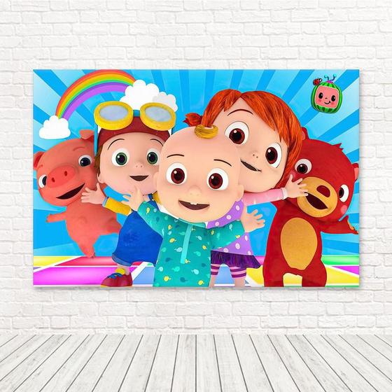 Painel Retangular 3D Sublimado Cocomelon 2,0X1,5 Frt-4216 - Felicitá ...