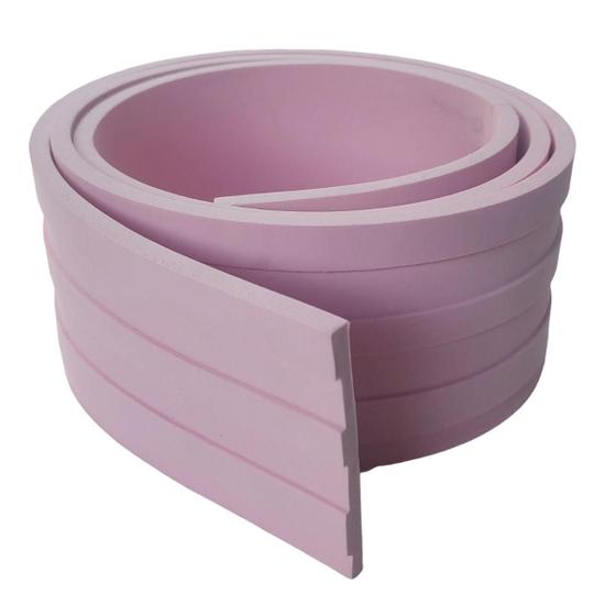 Painel Ripado Decorativo Quarto Eva Autocolante 10cm - 2,5m Rosa - Nova ...