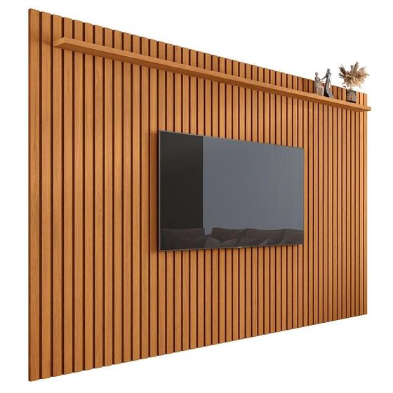 Painel Ripado Grande TV Até 75 Polegadas 1.8 Nature Veridian Shop JM - Painel para TV - Magazine ...