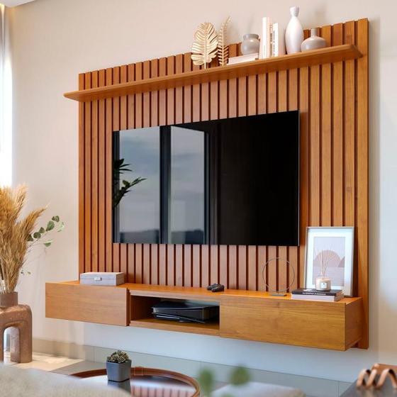 Painel Ripado Home Para Tv Até 70 Polegadas Nature Loft Imcal - Painel ...