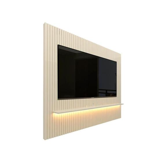 Painel Ripado Para Sala TV Até 85 Polegadas Com LED Off White Notável ...