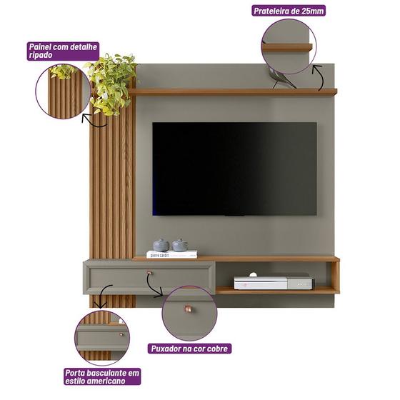 Painel Ripado Para Tv 55 Polegadas Alvorada Linea Brasil - Painel para ...