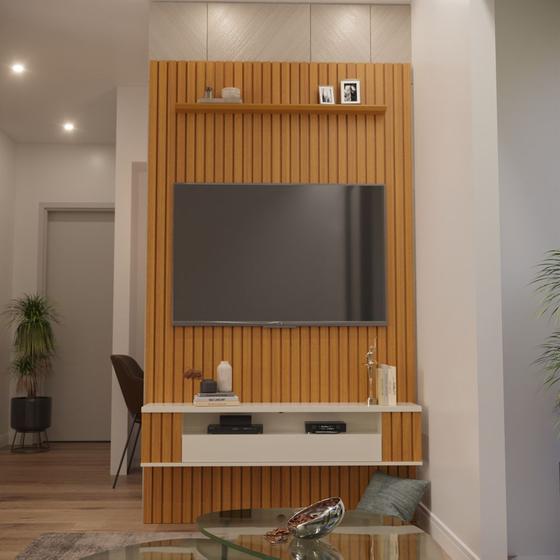 Painel Ripado para TV Até 55 Polegadas Intense com Nicho 135cm ...