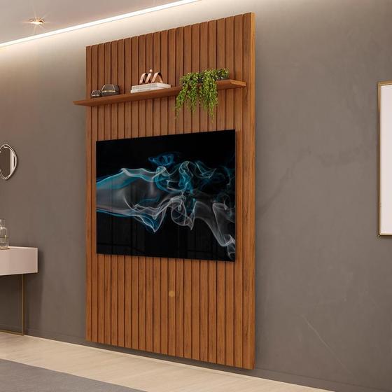 Painel Ripado Para TV Até 60 Polegadas Freijó Pratic DJ Móveis - DJ MOVEIS - Painel para TV ...