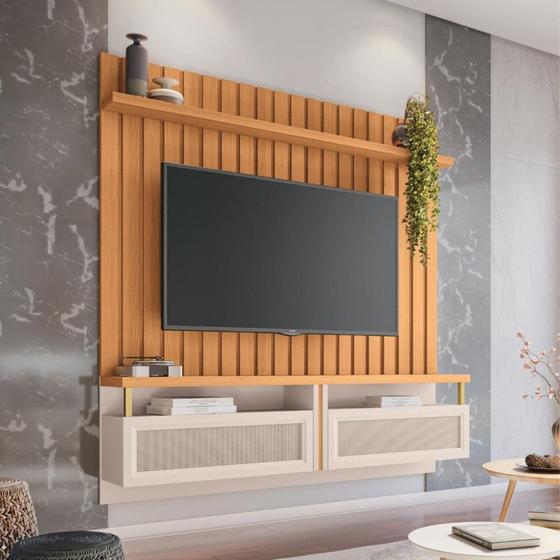 Painel Ripado para Tv até 70 Polegadas 2 Portas Átrio HB Móveis ...