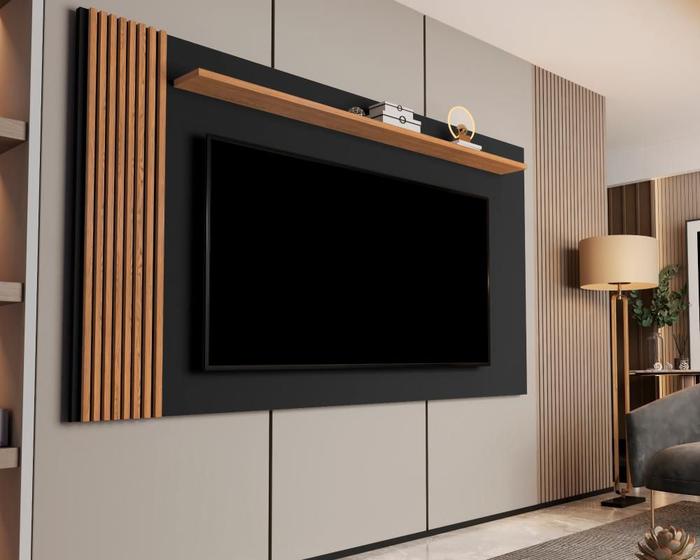 Painel Ripado para Tv até 70 Polegadas Grécia 180cm - ViaNossa - Painel ...