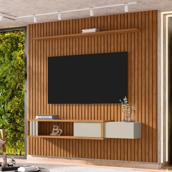 Painel Ripado Para TV Até 85 Polegadas 1 Gaveta Cancun Bechara - Painel para TV - Magazine Luiza