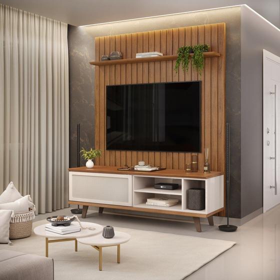 Painel Ripado Pratic com Rack Bristol DJ Móveis Para TV 60 Polegadas - Dj moveis - Rack com ...