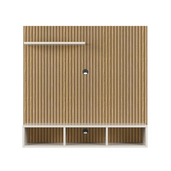 Painel Sala Tv Smart 32 Polegadas Gold Ripado com Nichos - PRADO MOVEIS - Painel para TV ...