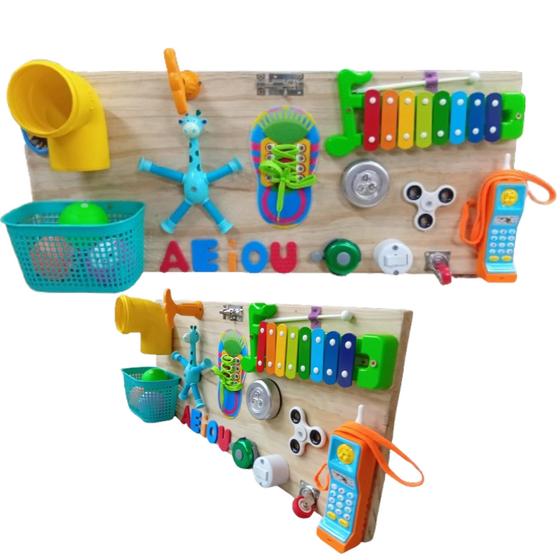 Painel Sensorial Autismo Atividades Montessori Educativo - MEGA TOYS ...