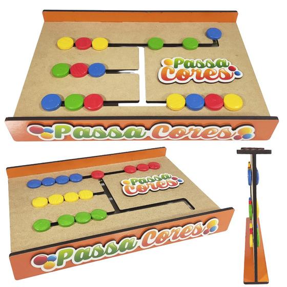 Painel Sequência Passa Cores Jogo Brinquedo Pedagógico MDF - Maninho - Jogos de Tabuleiro ...