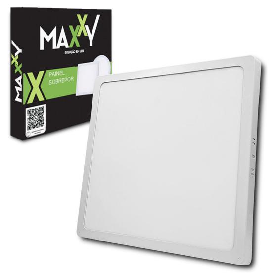 Painel Sobrepor Quadrado LED 18W Neutro 4000k Branco Frio 6500k Luminária de Teto Bivolt - Maxxy ...