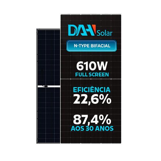 Painel Solar DAH SOLAR 610W BIFACIAL - Gerador de Energia - Magazine Luiza