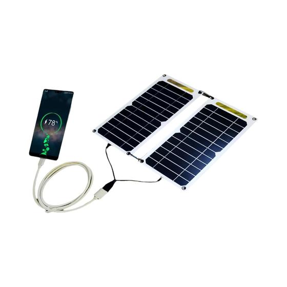 Painel Solar Portátil À Prova D'água Banco De Carregamento USB Para ...