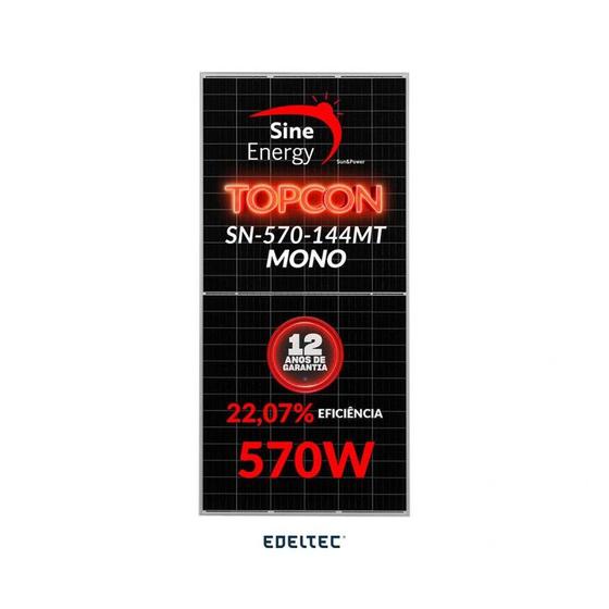 Painel Solar Sine Energy 570w Sn-570-144mt Mono N-type Topcon - 740 Un ...