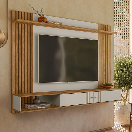 Painel Suspenso Denver Detalhes Ripado para TV's até 70 Polegadas Off ...