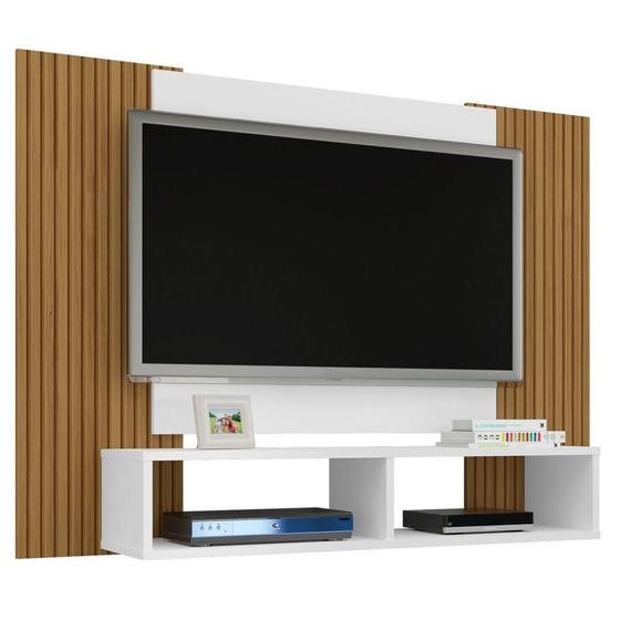 Painel Suspenso Para Tv Até 48 Polegadas Navi Branco/Ripado - Bechara - Painel para TV ...