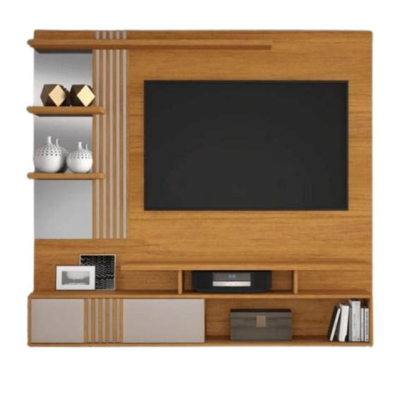 Painel Suspenso para TV até 49 Polegadas Safira JCM Cinamomo/Off White ...