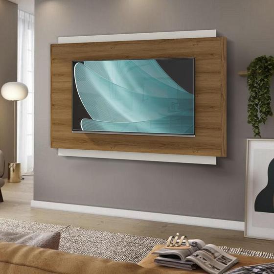 Painel Suspenso TV Até 65 Polegadas Nature Off White Cyro Shop JM - Painel para TV - Magazine Luiza
