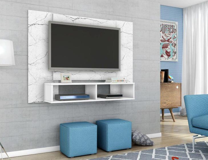 Painel televisão 48 polegadas Sala fundo com cor - Lar Decorado - No ...