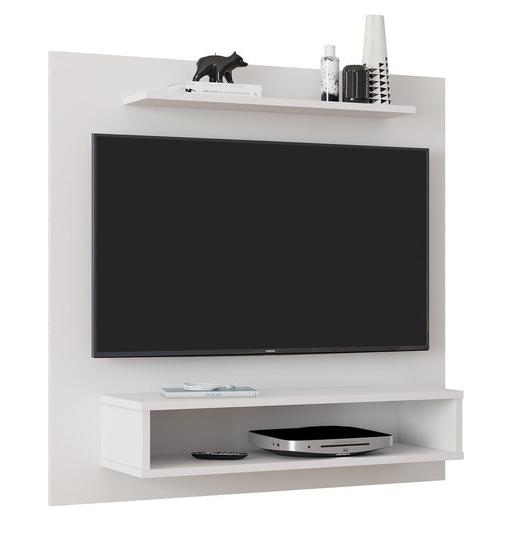 Painel TV 32 Polegadas Fit Nicho e Prateleira MDF - beemóveis - Branco - Painel para TV ...