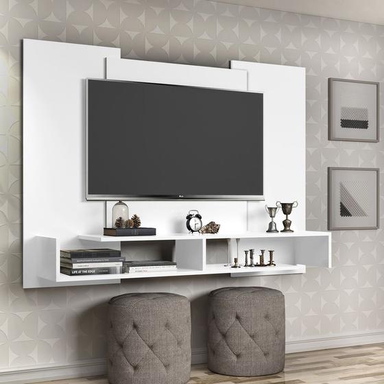 Painel TV 32 Polegadas Monaco Suspenso Sala Quarto 2 Ninhos - Cambel - Painel para TV - Magazine ...
