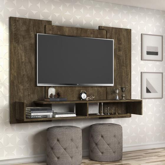 Painel TV 32 Polegadas Monaco Suspenso Sala Quarto 2 Ninhos - Cambel ...