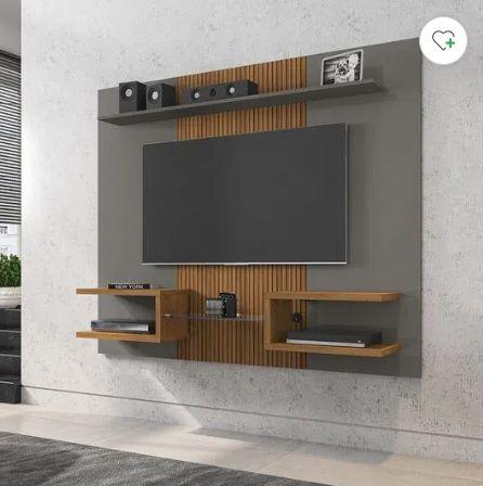 Painel Tv 55 Polegadas 1,63 Bechara Atlas Titanium / Nat / Ripado ...