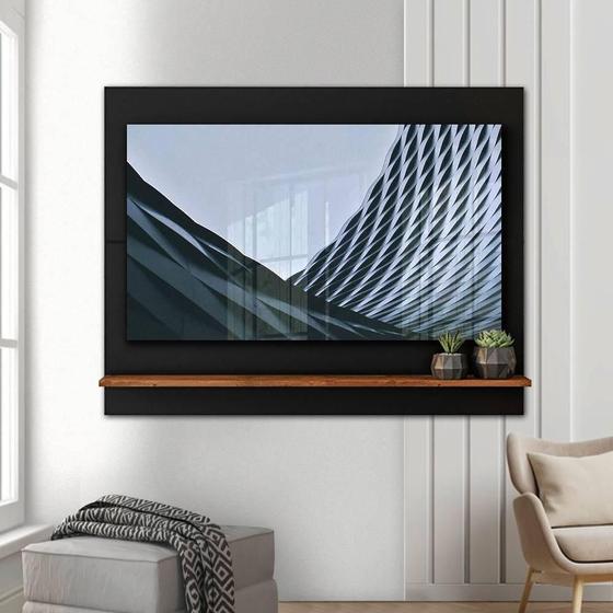 Painel TV 55 Polegadas Preto Madeira Vênus Tebarrot - Painel para TV ...