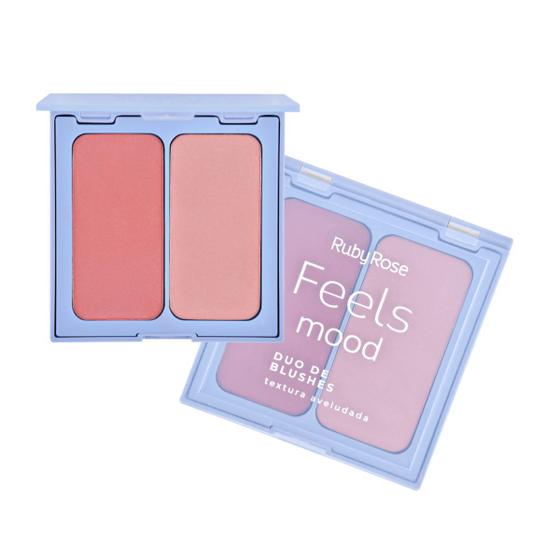 Paleta de Blush Duo Ruby Rose Feels Mood Matte/ Cintilante 14g - Estojos e Paletas de Maquiagem ...