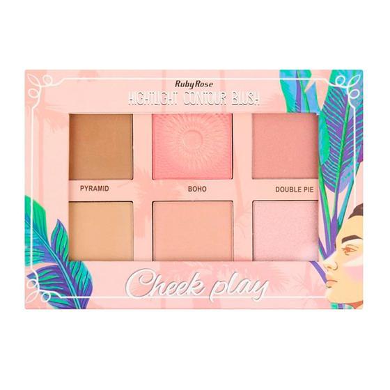 Paleta de Contorno Ruby Rose - Cheek Play - Estojos e Paletas de ...
